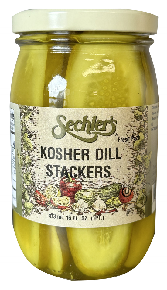 16oz Kosher Dill Stackers – Sechlers Pickles