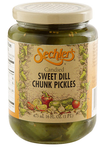 16oz Candied Sweet Dill Chunks – Sechlers Pickles